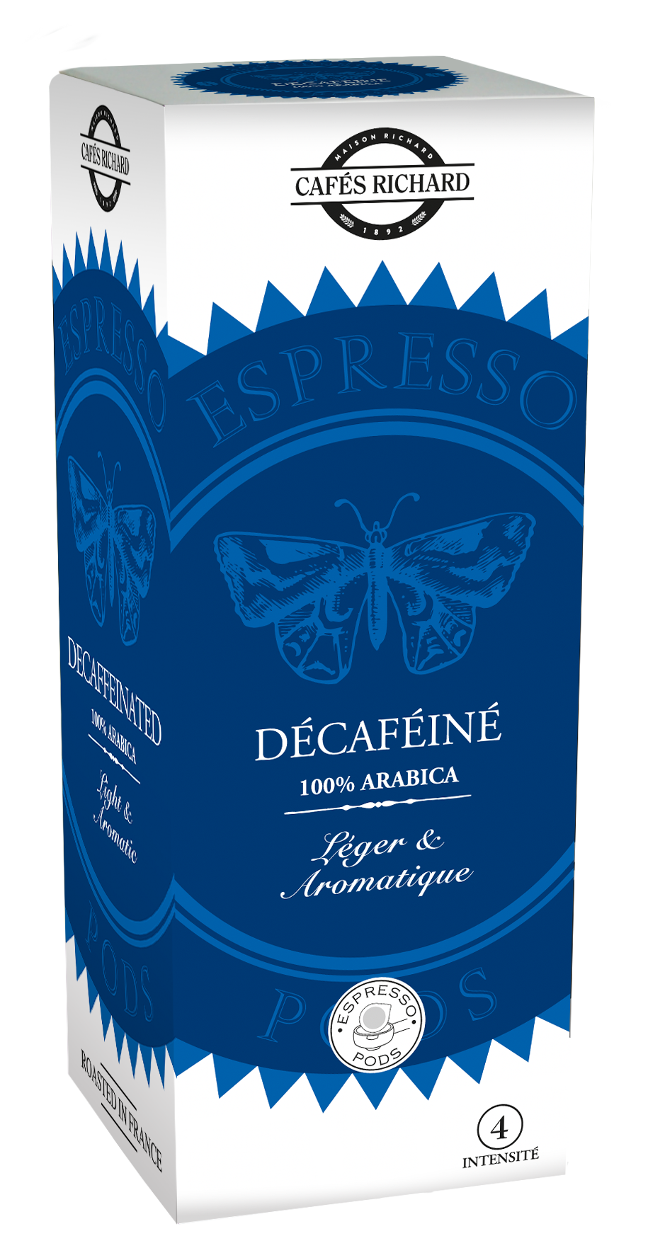 Cafes Richard Espresso Pods Decaffeinated (Carton* 25 Pods) – Vintage ...