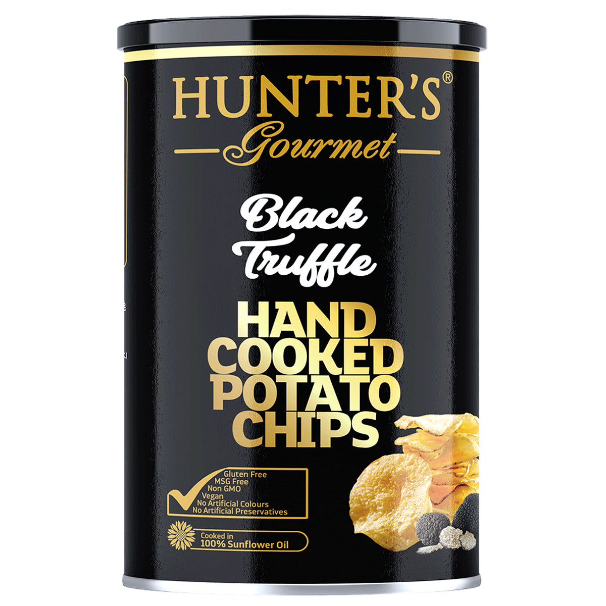 Hunter'S Potato Chips Black Truffle 150G Canister – Vintage Wine Cellar ...